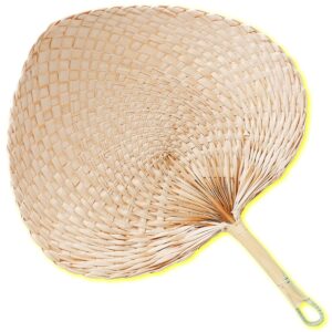 palm leaf fan woven farmhouse kitchen summer cooling party beach wedding camping 1 pack (standard)