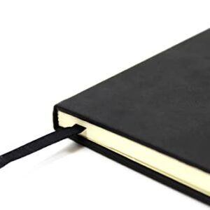 Silvine A4 Executive Hardback Notebook/Journal Black. 160 Dotted Pages of 90gsm Premium Ivory Paper