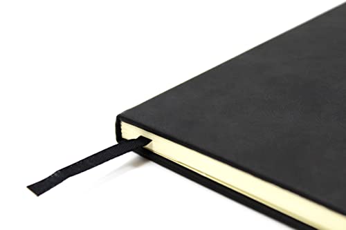 Silvine A4 Executive Hardback Notebook/Journal Black. 160 Dotted Pages of 90gsm Premium Ivory Paper