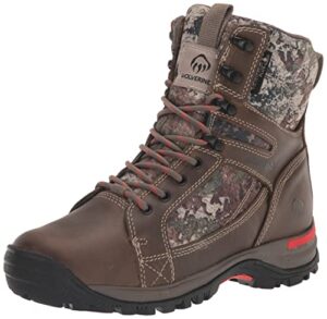 wolverine men's sightline waterproof insulated mid calf boot, gravel/timber, 13 wide