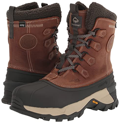 Wolverine Men's Glacier Arctic Snow Boot, Cognac Brown, 8.5