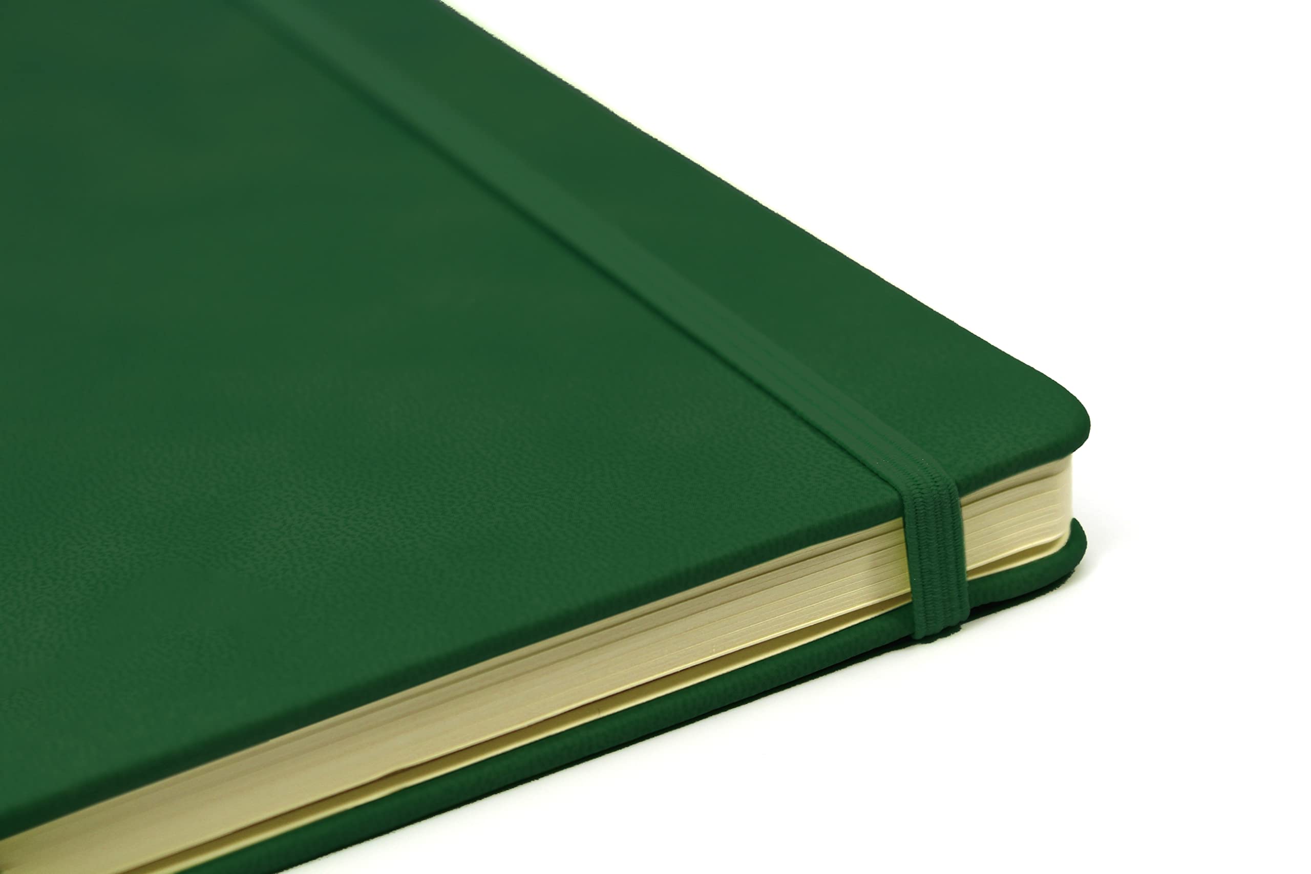 Silvine A4 Executive Hardback Notebook/Journal Green. 160 Lined Pages of 90gsm Premium Ivory Paper, British Racing Green (198BRG)