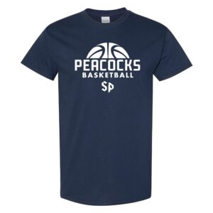 ugp campus apparel as08 - st peter's university peacocks basketball hype t shirt - large - navy