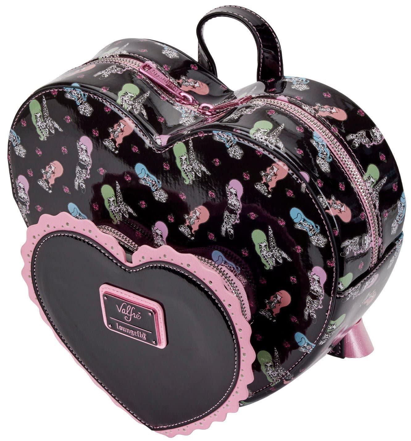 Loungefly Valfre Double Heart Mini Backpack