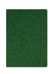 silvine a4 executive hardback notebook/journal green. 160 lined pages of 90gsm premium ivory paper, british racing green (198brg)