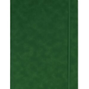 Silvine A4 Executive Hardback Notebook/Journal Green. 160 Lined Pages of 90gsm Premium Ivory Paper, British Racing Green (198BRG)