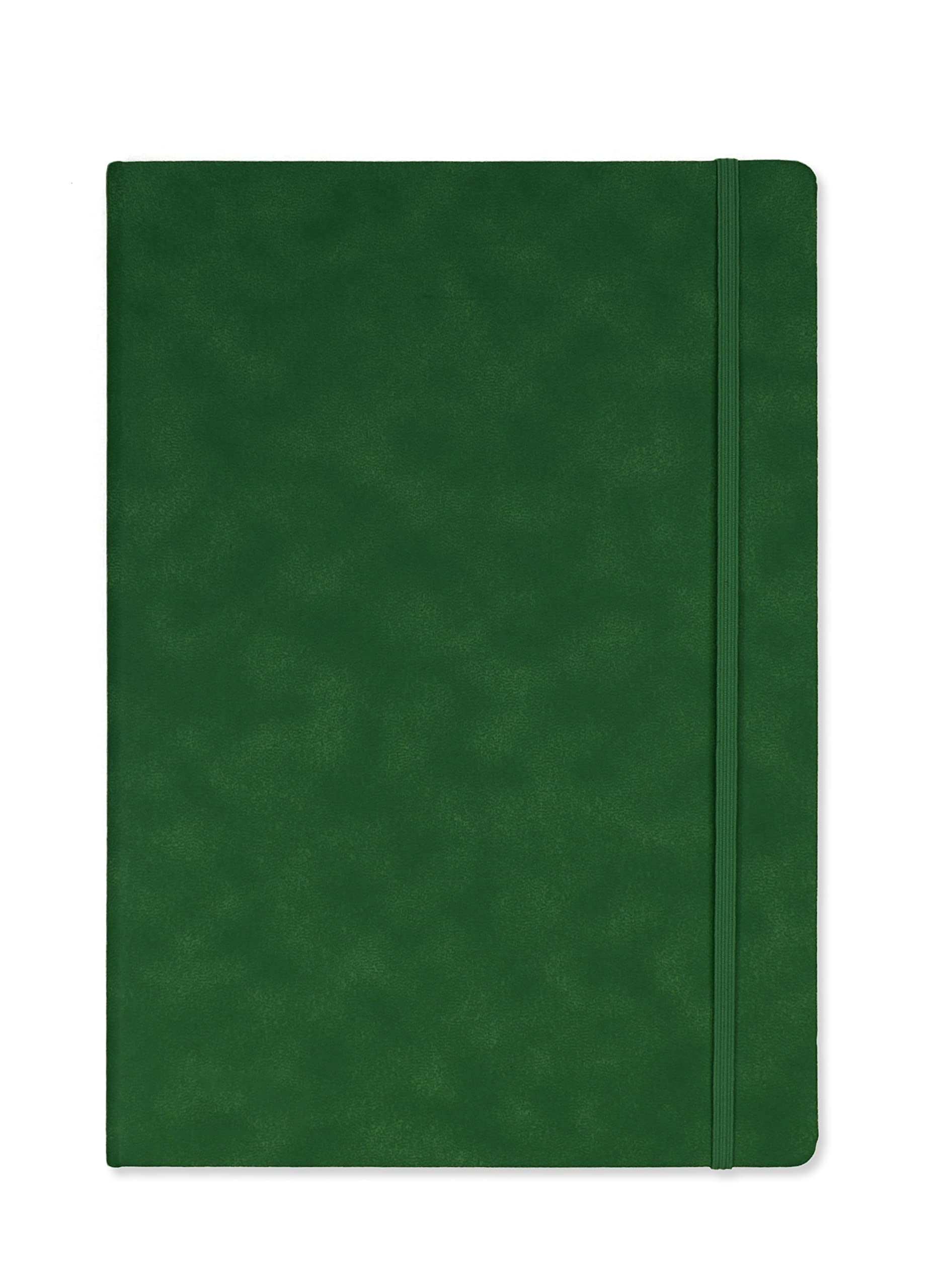 Silvine A4 Executive Hardback Notebook/Journal Green. 160 Lined Pages of 90gsm Premium Ivory Paper, British Racing Green (198BRG)