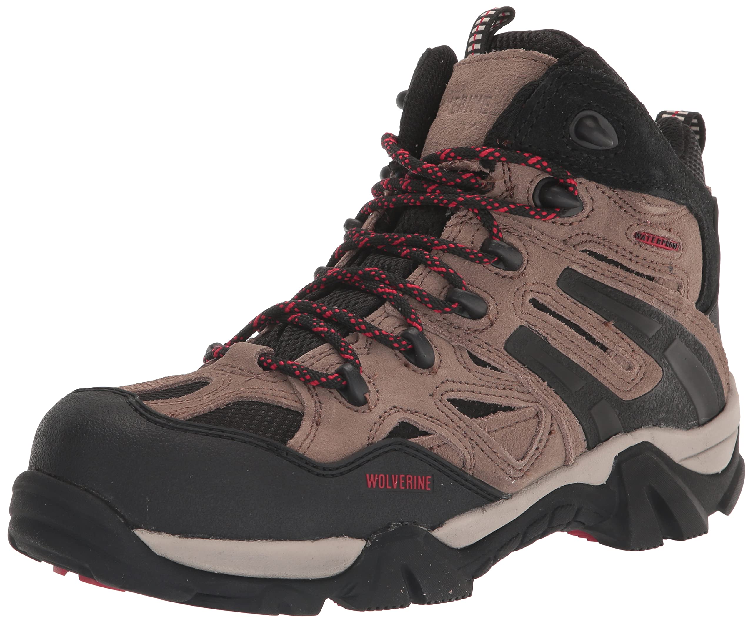 Wolverine Men's Wilderness Waterproof Composite Toe Mid Hiker Hiking Boot, Gravel, 8.5 Wide