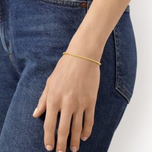 RS Pure by Ross-Simons 14kt Yellow Gold Rolo-Link Bracelet. 7 inches