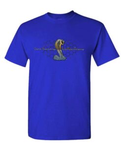 ford cobra grill powered - racing grille - unisex t-shirt (small, royal)