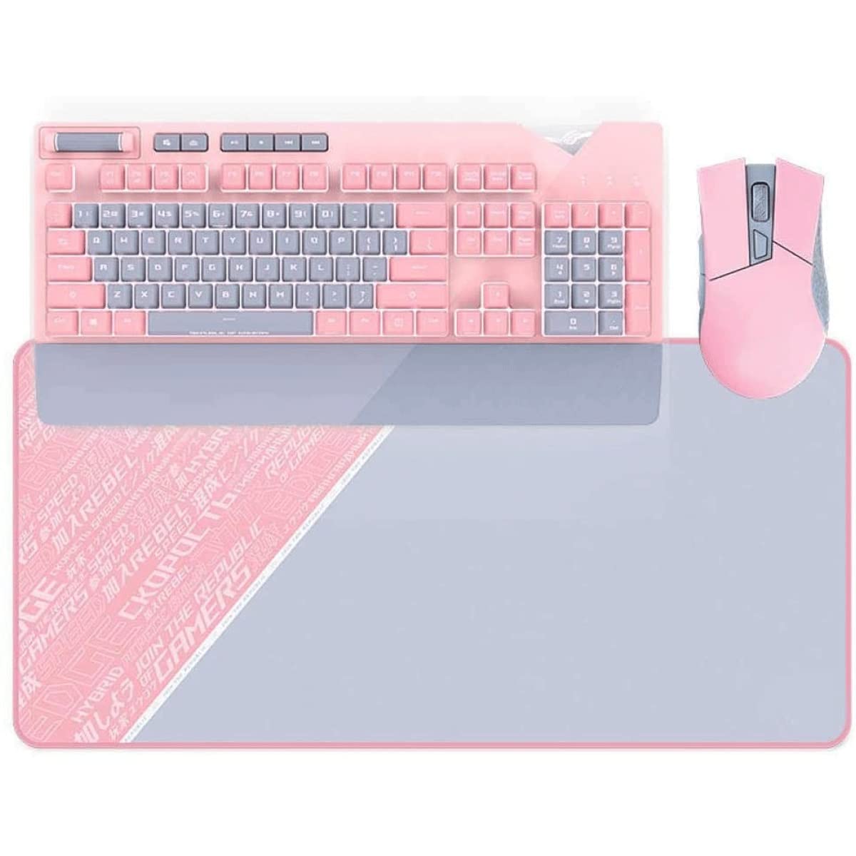 Feilx Gaming Keyboard and Mouse Combo, Pink Gaming Mechanical Keyboard Gaming Gaming Mouse Headset Mouse pad Keyboard and Mouse Set, Set (Color : Pink)