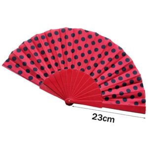 Handmade Folding Fan Chinese Folding Paper Fan Retro Hand Fans Mini Portable Folding Small Fan Wedding Party Hand Fan Flower Handheld Fan (Color : G)