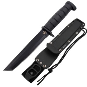 snake eye tactical heavy duty full tang military marine| army fixed blade-hunting knife (09-bk)