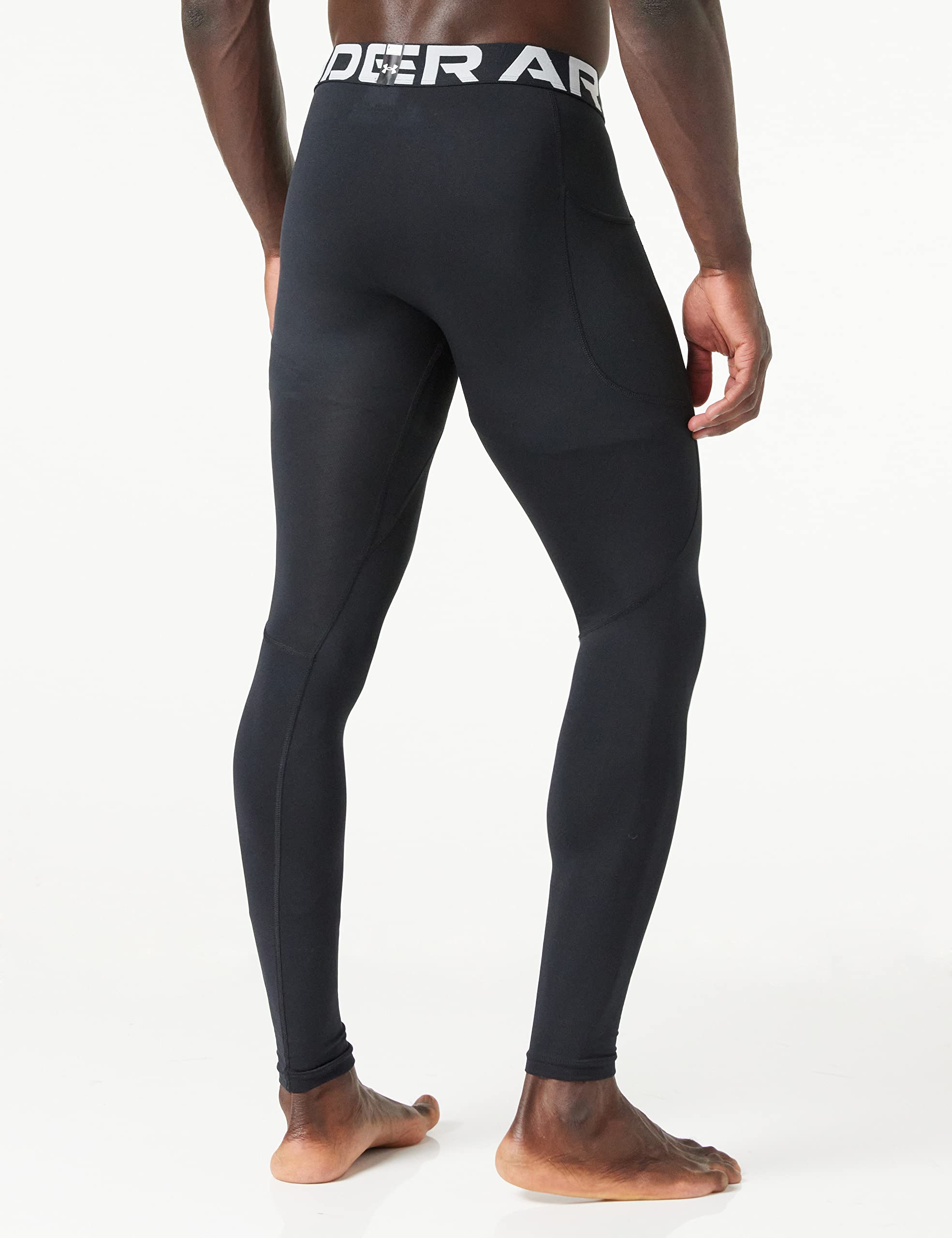 Under Armour Men's ColdGear Armour Leggings - 1366075-001 - Black/White - 4XL