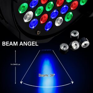 TENGCHANG 180W 56 LED Par 64 Blinder Light RGBW DJ Stage Lights DMX512 Stage Washer for Wedding Party Disco Stage Lighting