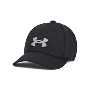 under armour boys blitzing cap stretch fit, (002) black / / mod gray, medium/large