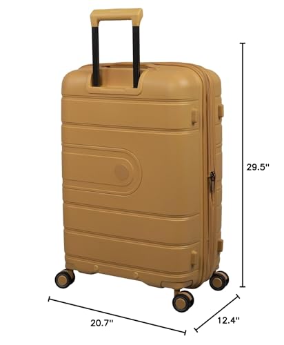 it luggage Eco Tough 30" Hardside Checked 8 Wheel Expandable Spinner, Honey Gold