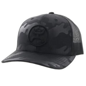 hooey o classic 6-panel adjustable trucker hat w/logo (camo/black)