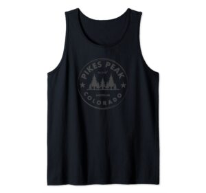 pikes peak colorado - mountain forest co blackout tank top