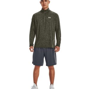 Under Armour Mens Tech 2.0 1/2 Zip-Up T-Shirt , (391) Marine OD Green / Black / White , Large