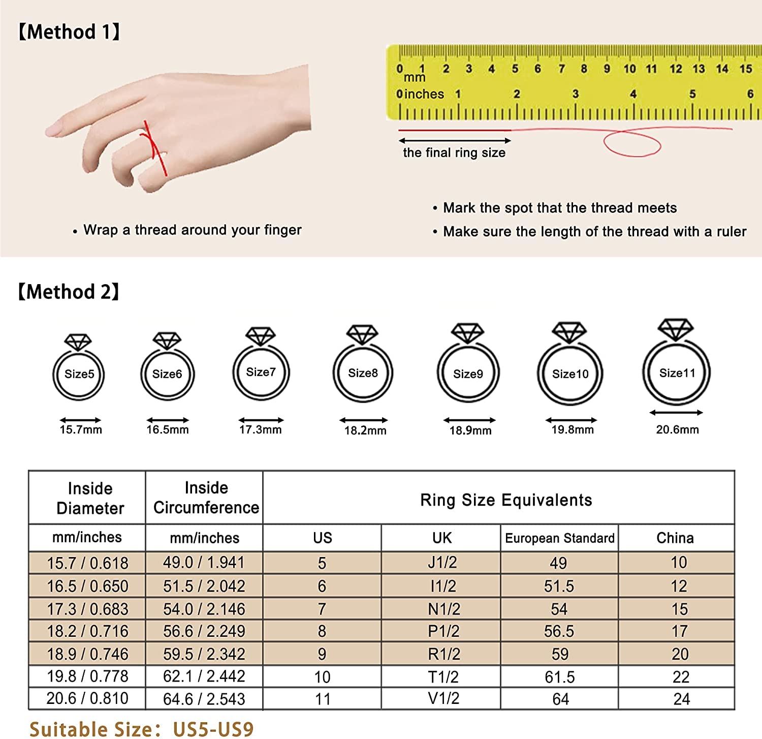 JO WISDOM Infinity Promise Rings 925 Sterling Silver Engagement Wedding Anniversary Ring with with 6mm 5A Cubic Zirconia Size5