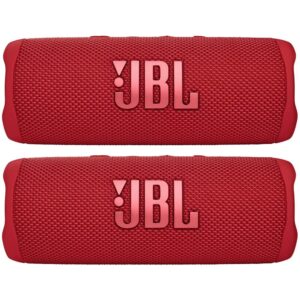 jbl jblflip6redam flip 6 portable waterproof bluetooth speaker red 2 pack