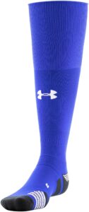 under armour adult soccer performance over-the-calf socks, 1-pair, royal/black/white, medium