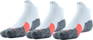 under armour unisex-adult run cushion quarter socks, multipairs, white (3-pairs), large