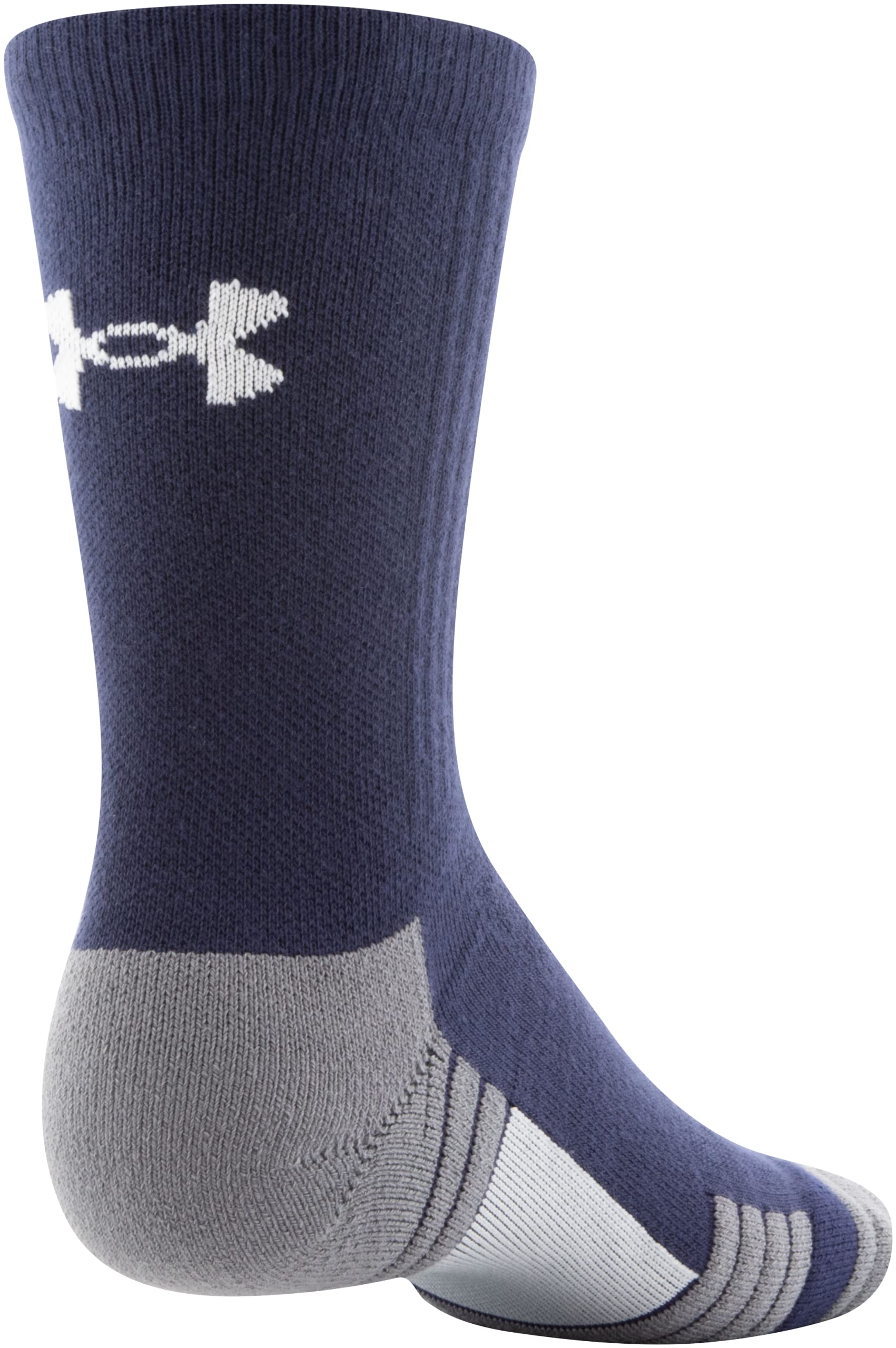 Under Armour Youth Team Crew Socks, 1-Pair, Midnight Navy/Graphite/White, Small