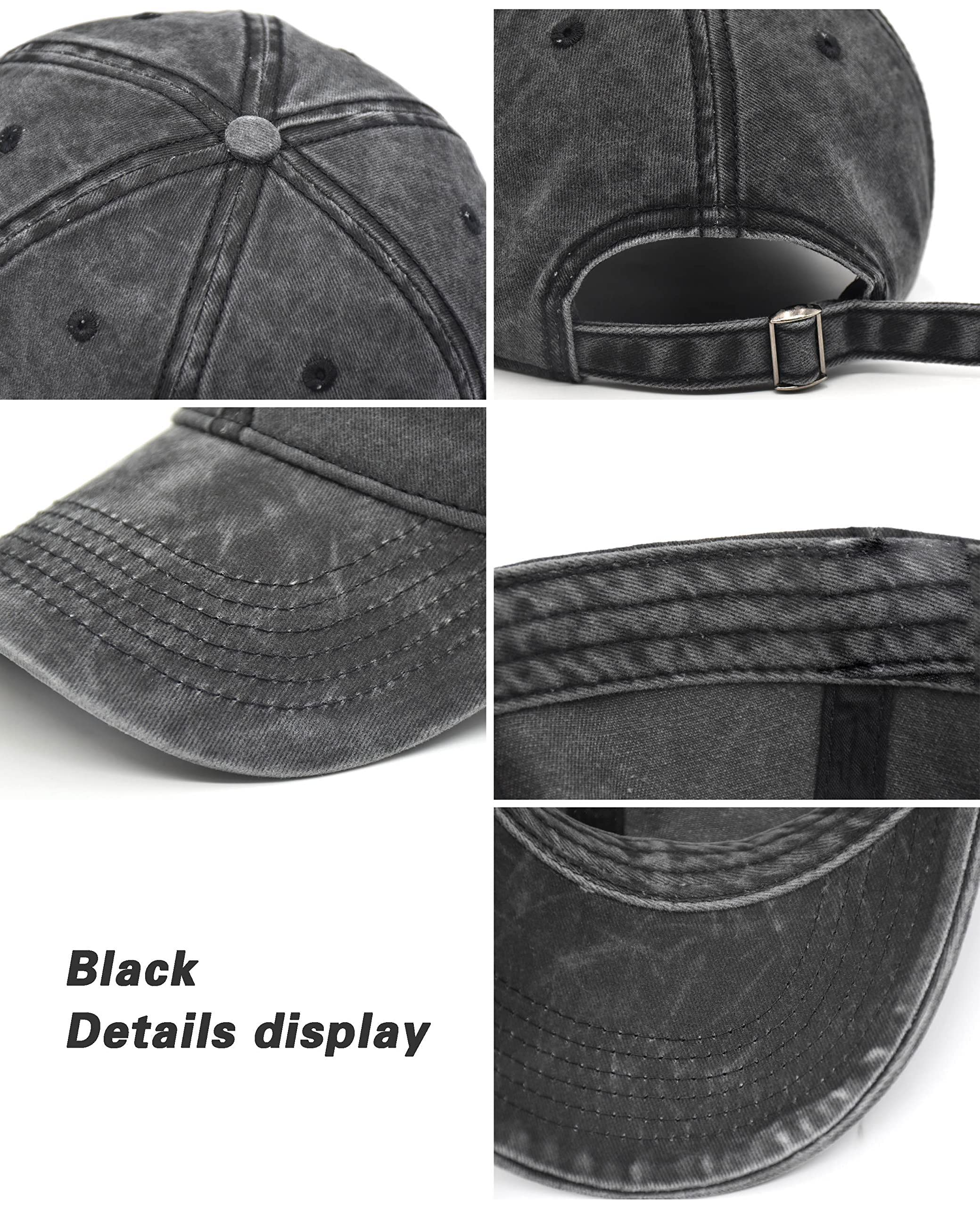 LGBT Embroidered Baseball Hat Pride Rainbow Denim Hats Pride Baseball Hats LGBT Embroidery Hat for Men Women Black