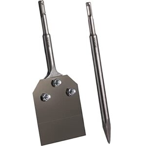 vevor sds plus tile removal tool with point chisel for floor scraper and concrete demolition chisel bit 3.5" x 9.5"