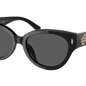 Tory Burch TY7168U 17098G 52MM Black/Grey Solid Cateye Sunglasses for Women + BUNDLE With Designer iWear Eyewear Kit