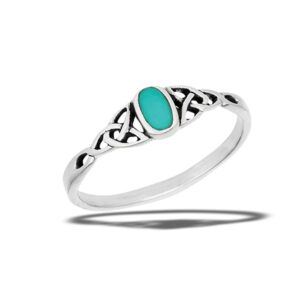 simple celtic knot triquetras love ring new .925 sterling silver band size 6