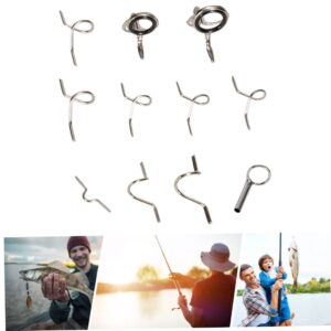 Fly Rod Guides Set, Hard Snake Ring Hook Keeper Fishing Rod Guide Tip Repair Kit Rod Cases & Tubes