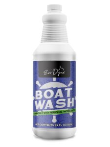 boat wash, concentrated boat soap (32-oz), made in the usa | multi-surface cleaner for fiberglass, painted surfaces, vinyl, plastic, rubber, aluminum, teak, varnished surfaces & more!