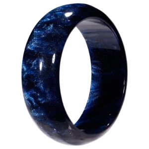 gonbetexti acrylic rings for women and girls, stylish, shining, colorful and luxurious rings. (sapphire blue, 9)