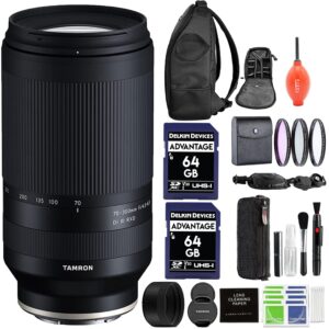 tamron 70-300mm f/4.5-6.3 di iii rxd lens for sony e with advanced accessory and travel bundle | extended 6 years tamron warranty | afa047s-700 | tamron 70-300mm sony e lens