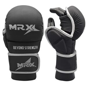 MRX MMA Professional Protective Grappling Gloves 7oz Muay Thai Training Kickboxing Punching Sparring Sports Cage Fighting Combat Glove Boxing Punching Glove Mitts