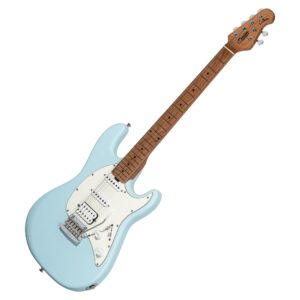 Sterling by Music Man 6 String Solid-Body Electric Guitar, Right, Daphne Blue Satin (CT50HSS-DBLS-M2)