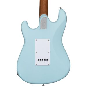 Sterling by Music Man 6 String Solid-Body Electric Guitar, Right, Daphne Blue Satin (CT50HSS-DBLS-M2)