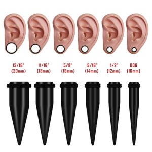 Stuppendux 24PCS 00G-13/16 10mm-20mm Acrylic Big Gauges Kit Ear Stretching Tunnels Plugs Tapers Expander