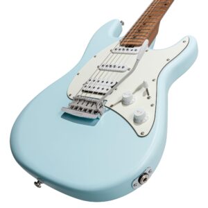 Sterling by Music Man 6 String Solid-Body Electric Guitar, Right, Daphne Blue Satin (CT50HSS-DBLS-M2)