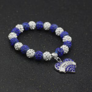 Sorority Paraphernalia Gift ZPB Crystal Bracelet 1920 Finer Women Gift Greek Sorority Jewelry for Women Sisterhood (ZPB Bracelet)