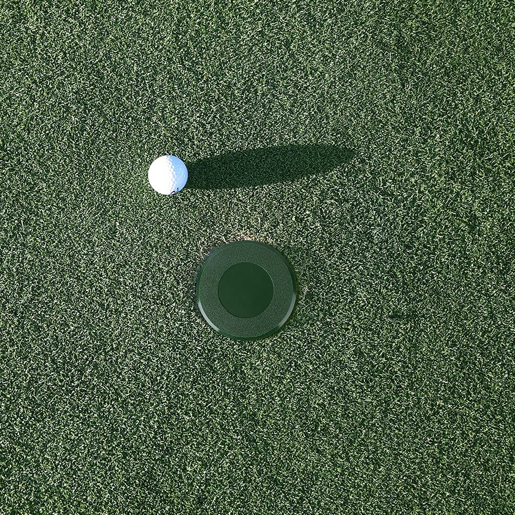 2pc Golf Cup Cover Golf Hole Putting Green Cup Golf Practice Training Aids Green Hole Cup for Outdoor Activities