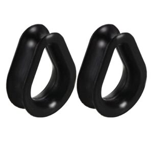 colorful teardrop thin silicone flexible double flared ear tunnels and plugs boho style hollow ear piercing gauge expander stretching tunnels comfortable soft sleeper ear plugs (00g(10mm), black)