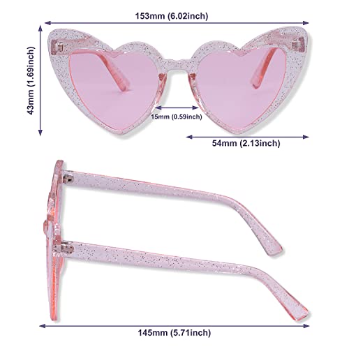 COLLECT PRESENT Light up Pink Cowboy & Cowgirl Hat for Women | Western Cowboy Style Light Up Tiara with Pink Bandana and Pink Heart Shape Sunglasses