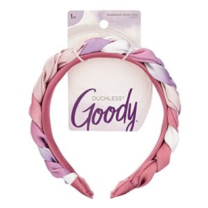 goody ouchless headband for all hair types - watercolor, pink - comfort fit for all-day wear - beautiful design for instant style - pain-free hair accessories for women, men, boys & girls