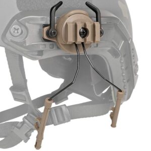 Simways Arc Rail Adaptor Tactical Helmet Rail Suspension Headset Bracket Ear Muff (Tan)