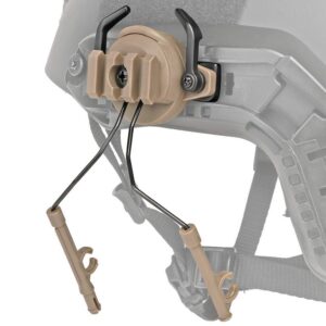 Simways Arc Rail Adaptor Tactical Helmet Rail Suspension Headset Bracket Ear Muff (Tan)