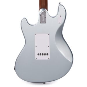 sterling by music man 6 string solid-body electric guitar, right, firemist silver (sr50-fsv-m2)